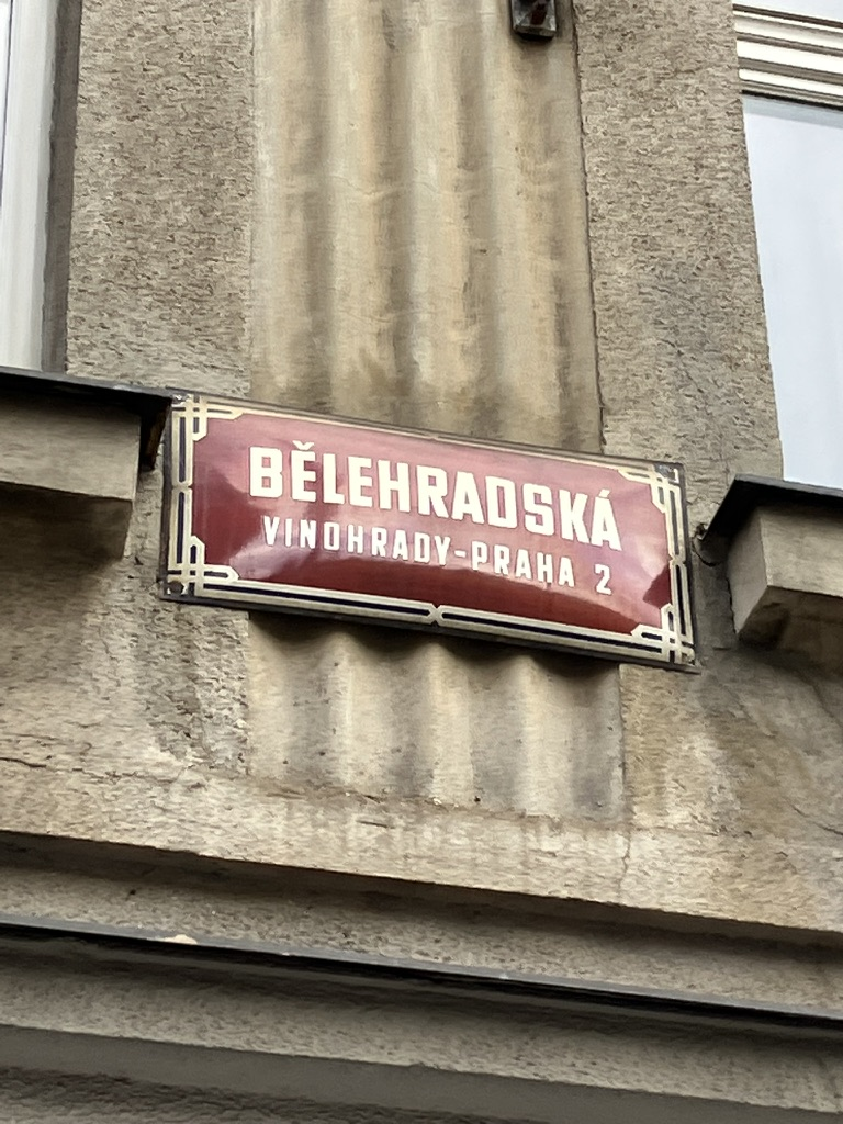 Prague 2, day 40: Bělehradská – What's in a Prague street name